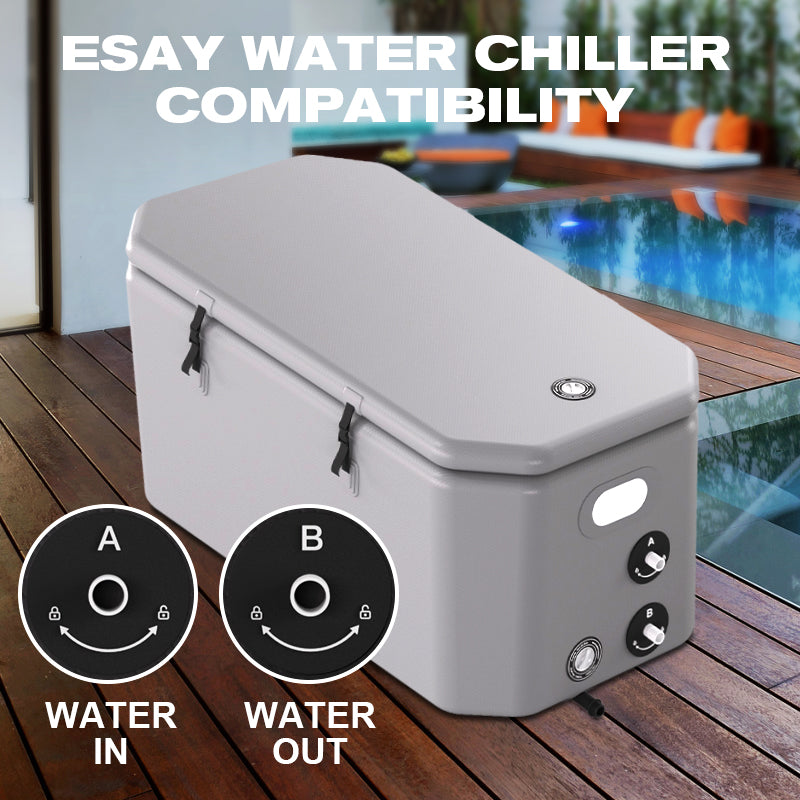 AMBOHR Angled Cold Plunge Tub Portable Ice Bath Tub for Athletes ...